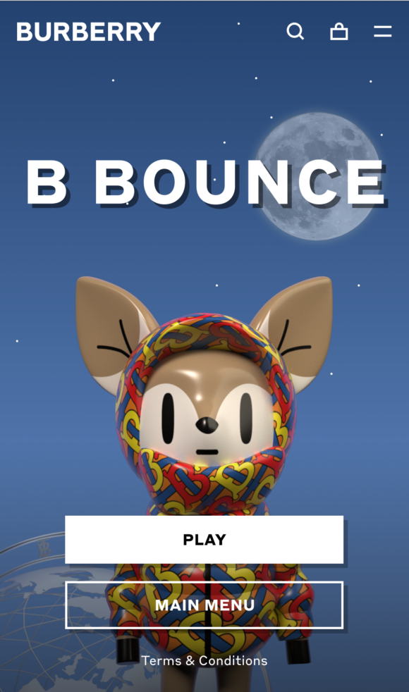 Burberry Introduces Online Game B Bounce for the first time